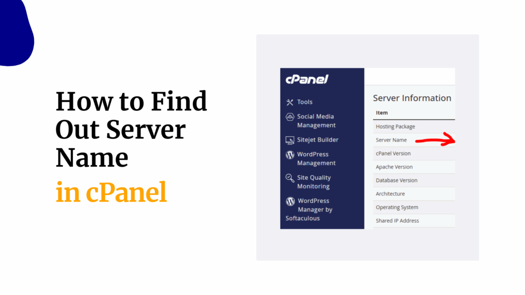 How to Find Out Server Name in cPanel